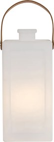 Moderní stolní lampa bílá efekt plamene dobíjecí IP44 - Stard