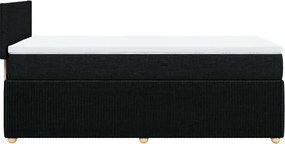 Box spring postel s matrací černá 90x190 cm textil 3289606