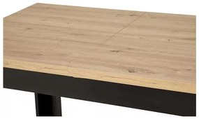 Jídelní stůl Aseado, dub artisan / černá