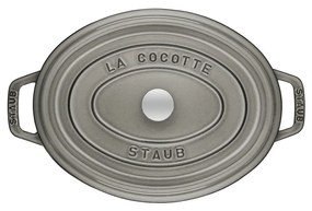 Staub Cocotte hrnec oválný 31 cm/5,5 l šedý, 1103118