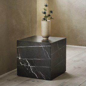 Odkládací stolek Plinth Cubic, Black Marble – AUDO COPENHAGEN