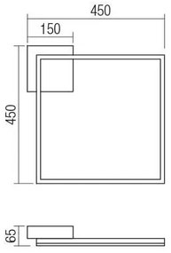 Redo 01-1639 - LED Stmívatelné stropní svítidlo KLEE LED/30W/230V 45x45 cm zlatá