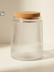 Sinsay - Rýhovaná nádoba na potraviny s víkem - clear