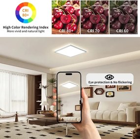 Brilagi - LED Koup. str. svít. ULTRA SLIM LED/24W/230V 42x42 cm stříbrná IP54