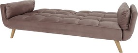 Rozkládací pohovka, starorůžový samet/buk, KAPRERA NEW