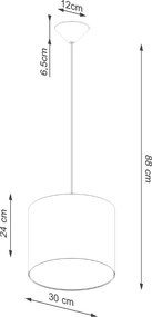 Sollux Lighting Závěsná lampa NOVA 30 bílá