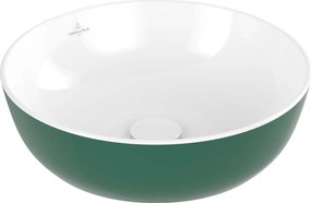 Villeroy & Boch Artis - Umyvadlo na desku, průměr 43 cm, bez přepadu, bez otvoru pro baterii, Foret 417943BCS7