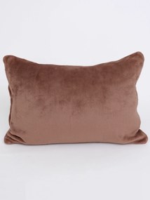 MK Lůžkoviny Povlak na polštář mikroplyš 40 × 60 cm – Laura mocha mousse
