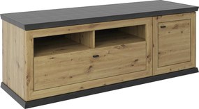 XXXLutz KOMODA POD TELEVIZI, tmavě šedá, dub artisan, 150/55,6/50 cm Hom`in - TV stolky & komody pod TV - 000003002906