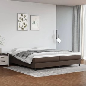 vidaXL Box spring postel hnědá 200 x 200 cm umělá kůže