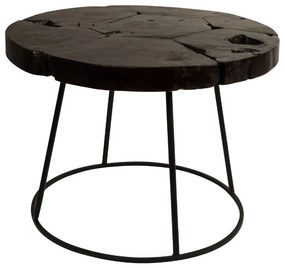 Černý teakový konferenční stolek DUTCHBONE Kraton 60 cm