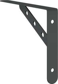 Policové držáky 4 ks 23,5 x 2,5 x 15,5 cm černé nerezová ocel 30303