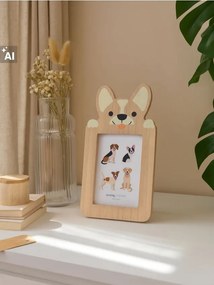 Sinsay - Fotorámeček s motivem psa corgi - béžová
