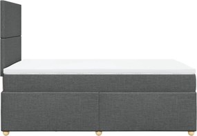 Box spring postel s matrací tmavě šedá 120x190 cm textil 3291213