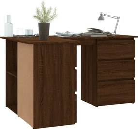 vidaXL Rohový psací stůl 145 x 100 x 76 cm dřevotříska [801092] Barva: dub sonoma