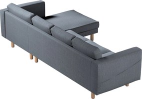 Potah na pohovku IKEA Norsborg 4-místná se šezlongem barva šedá látka pletený vzor