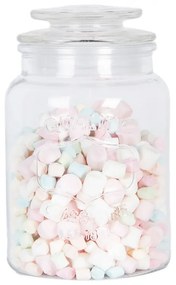 Skleněná skladovací dóza s víkem a nápisem Quality Glassware – 11x18 cm