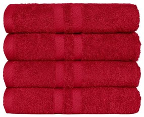 SCANquilt bavlněný ručník KLASIK červená osuška 70 x 140 cm