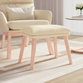 Podnožka krémová 45 x 29,5 x 35 cm textil 341426
