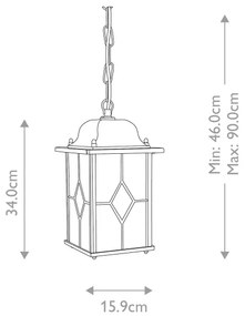 Elstead WX9 - Venkovní lustr WEXFORD 1xE27/100W/230V IP23