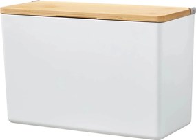 tesa Úložný box Baboo s víkem vel. XL, matná bílá/bambus, 160 x 242 x 102 mm