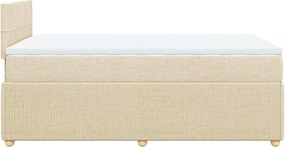 Box spring postel s matrací krémová 120x200 cm textil 3287428