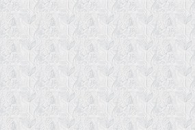 Tapeta magické listy v bílém provedení - 75x1000 cm