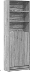 Skříň highboard s LED šedá sonoma 69 x 32,5 x 200 cm kompozit 3307910