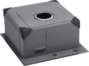 Kuchyňský dřez 40 cm Topmount Jednomístná vestavná umyvadlo z nerezové oceli Černá