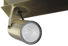 Kovová stropní lampa se 4 žárovkami mosazná KLIP Beliani