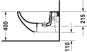 Duravit Architec - Závěsný bidet, 365 x 580 mm, bílý 2531150000