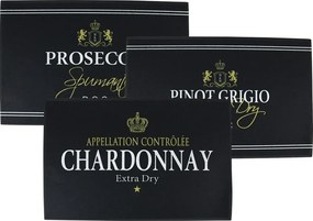 Černá podlahová rohožka Chardonnay wine - 75*50*1cm