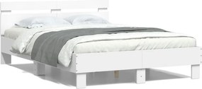 Rám postele s čelem a LED osvětlením bílý 120 x 190 cm 3207574