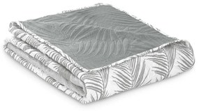 Oboustranný přehoz Tropical 170x210 cm šedý