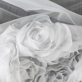 ZÁCLONA NA PÁSCE EVA MINGE ROSES2 140X270 CM BÍLÁ