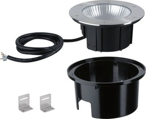 P 94655 LED zemní svítidlo Durea IP67 kruhové 213mm 3000K 12,5W 230V ocel kov - PAULMANN