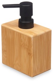 Bambusový dávkovač mýdla, čtvercový, 5,8 x 9,7 x 15 cm