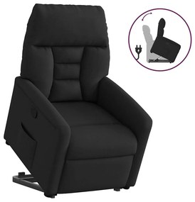 Zvedací polohovací křeslo černé textil 3303034
