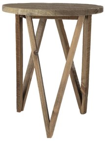 Dřevěný dekorační antik stolík na květinu – 30x36 cm