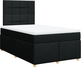 Box spring postel s matrací černá 120x190 cm textil 3291221