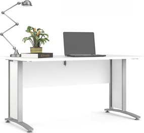 Psací stůl Office I bílý/stříbrno-šedý