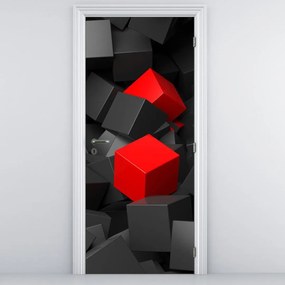 Fototapeta na dveře - Dvě červené kostky (95x205cm)