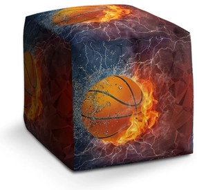 Sablio Taburet Cube Basketbalový míč: 40x40x40 cm