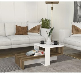Konferenční stolek Chain White and Walnut