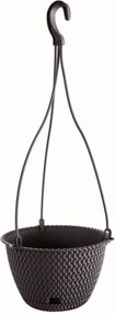 PROSPERPLAST Květináč závěsný SPLOFY ROUND W antracit 27cm Velikost: L