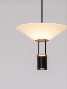 Matně černé hliníkové LED závěsné svítidlo se stínidlem z akrylového skla ø 22 cm Anafi – Nova Luce