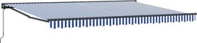 Rám markýzy Modrá a bílá 450 × 300 cm 3330851