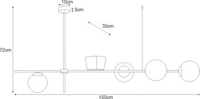 Světla a lustry REDO GROUP Moderní světlo s držákem na květináč VUELTA 4×E27