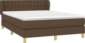 Box spring postel s matrací tmavě hnědá 140x200 cm textil 3127128