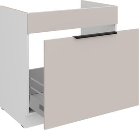 COMO | dolní skříňka 80 ZL 1S dřezová | 80 cm | bílá/kašmír